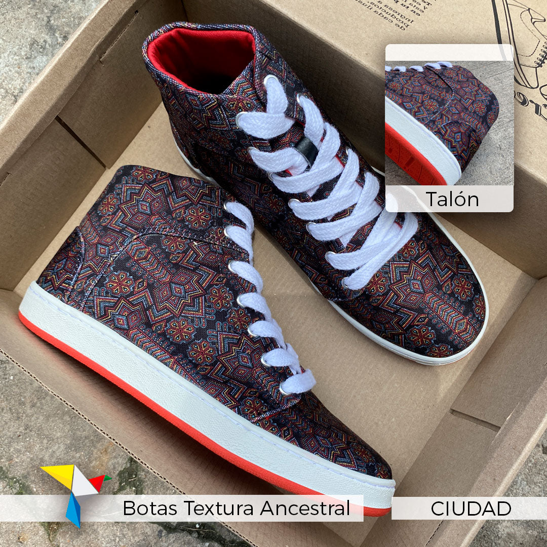 Textura Ancestral – Botas Estampadas 100% Colombianas